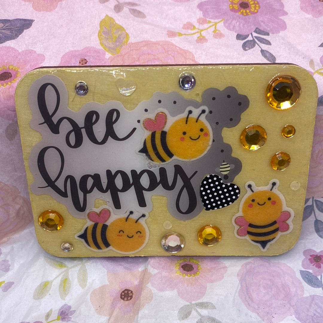 Bee Happy Fringe Magnet – TheBlingThing.com
