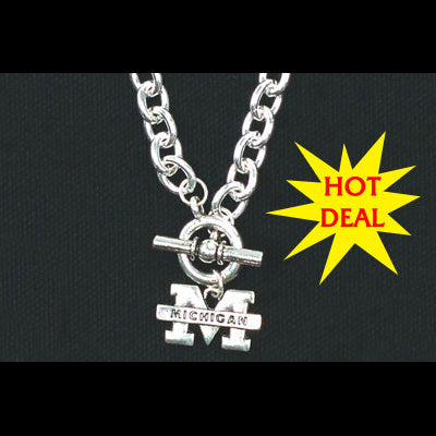 University of Michigan Chain Logo Necklace – TheBlingThing.com